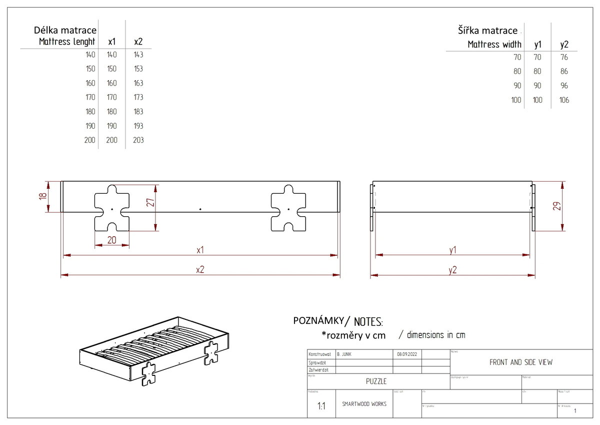 Universal Puzzle bed - white - banaby.ie