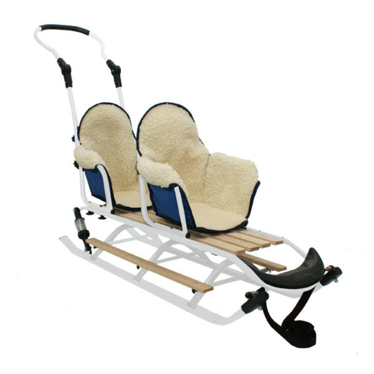 Duo Children's Sledge for Twins - White - banaby.ie