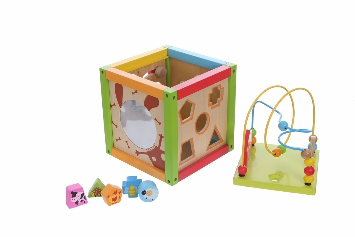Children's Wooden Educational Cube - banaby.ie