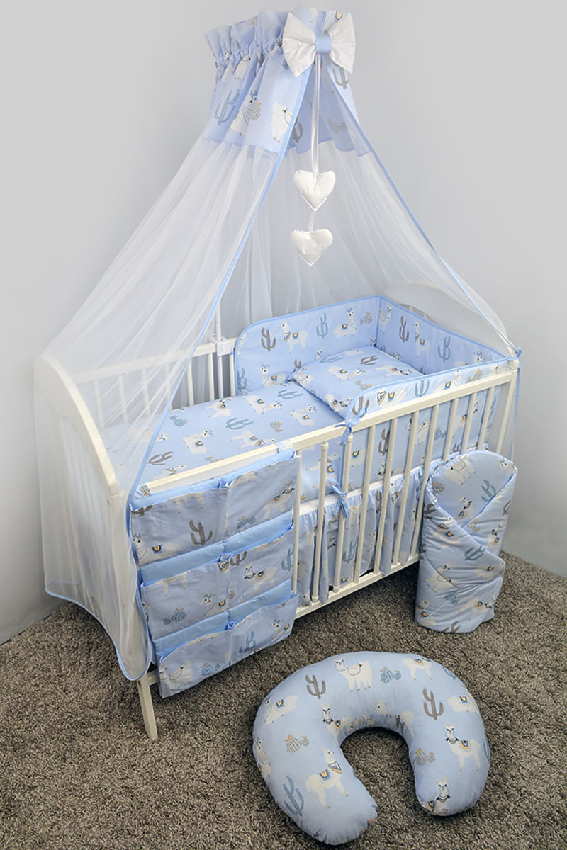Canopy over crib Lama - blue - banaby.ie