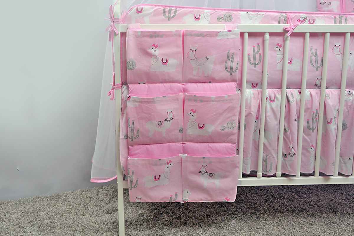 Crib organizer Lama - pink - banaby.ie