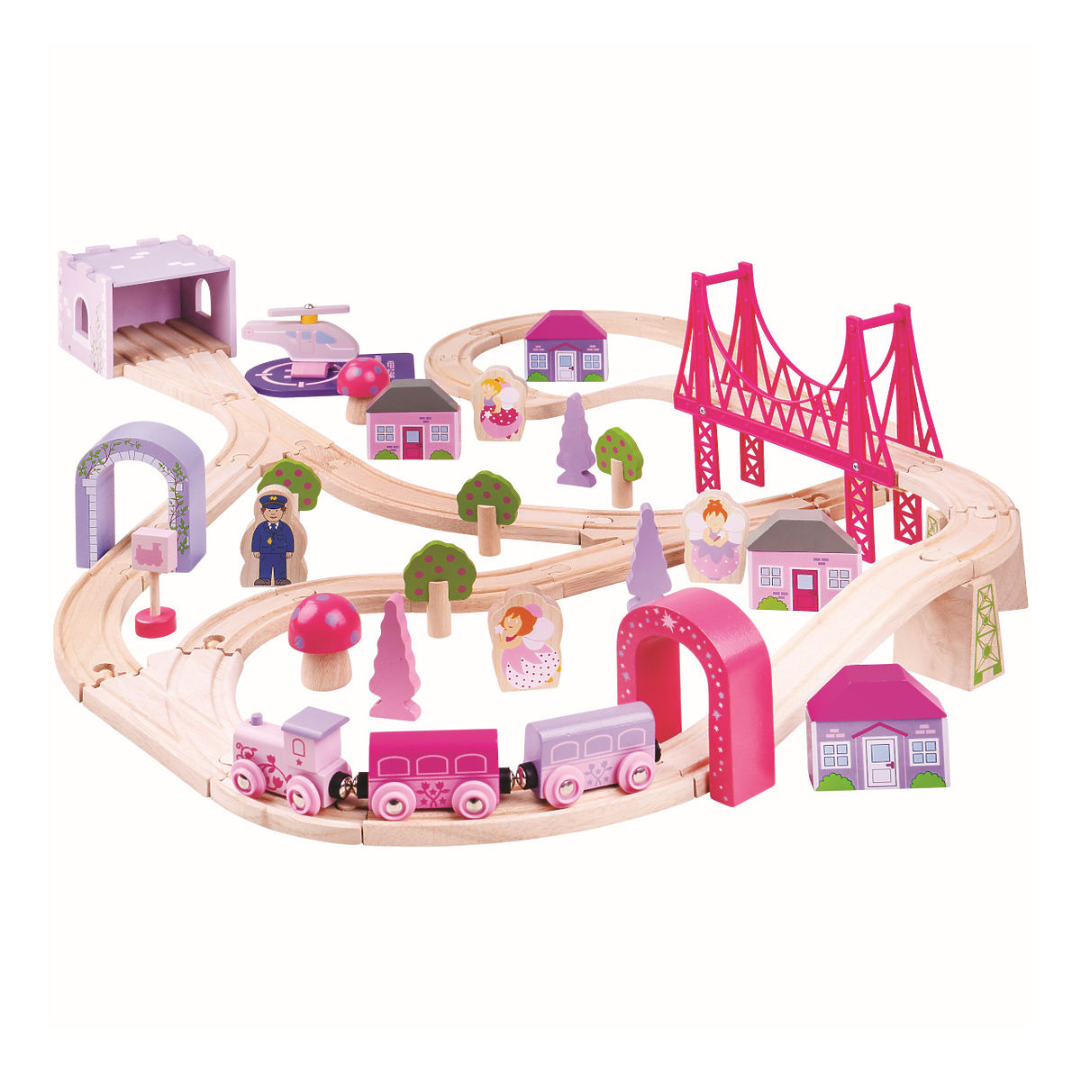Bigjigs Rail Big wooden princess train track - banaby.ie