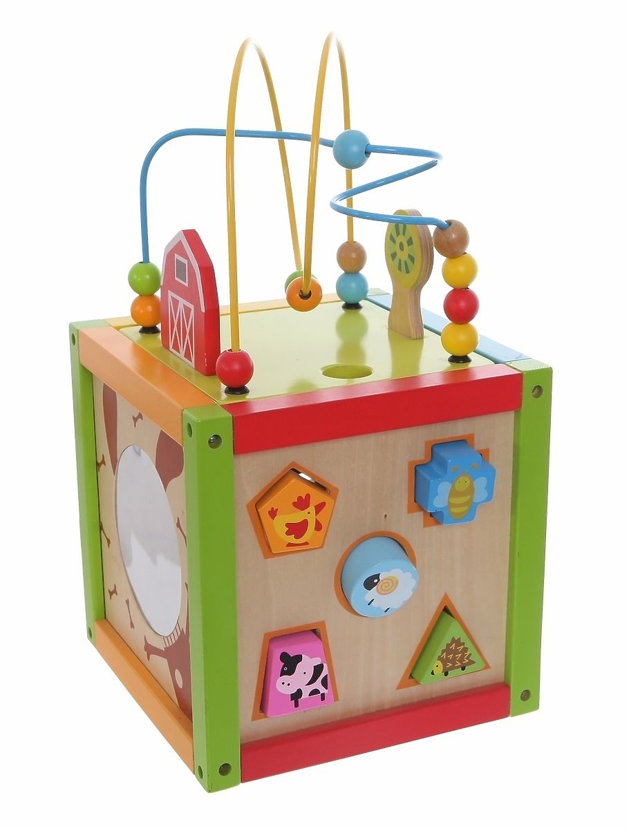 Children's Wooden Educational Cube - banaby.ie