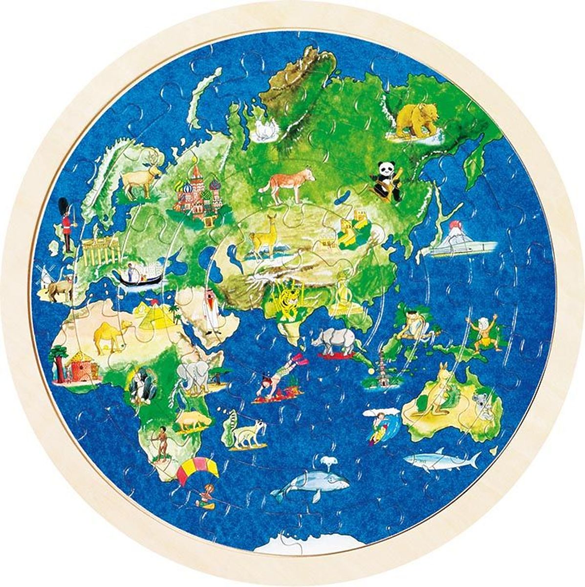 Double-sided World Map Puzzle - banaby.ie