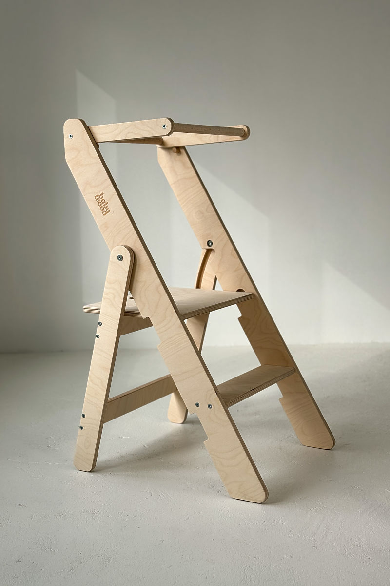 Folding Learning Tower - Natural - banaby.ie