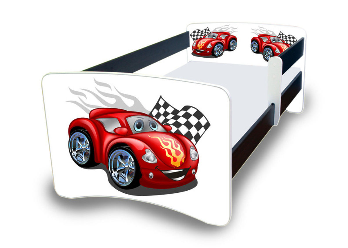 Nico Children's Bed with Safety Rail - Racing Car - banaby.ie