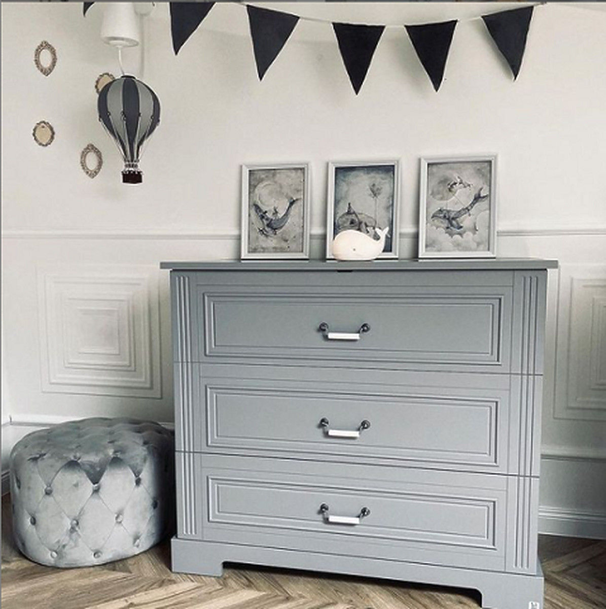 Chest of 4 drawers Ines Grey - banaby.ie