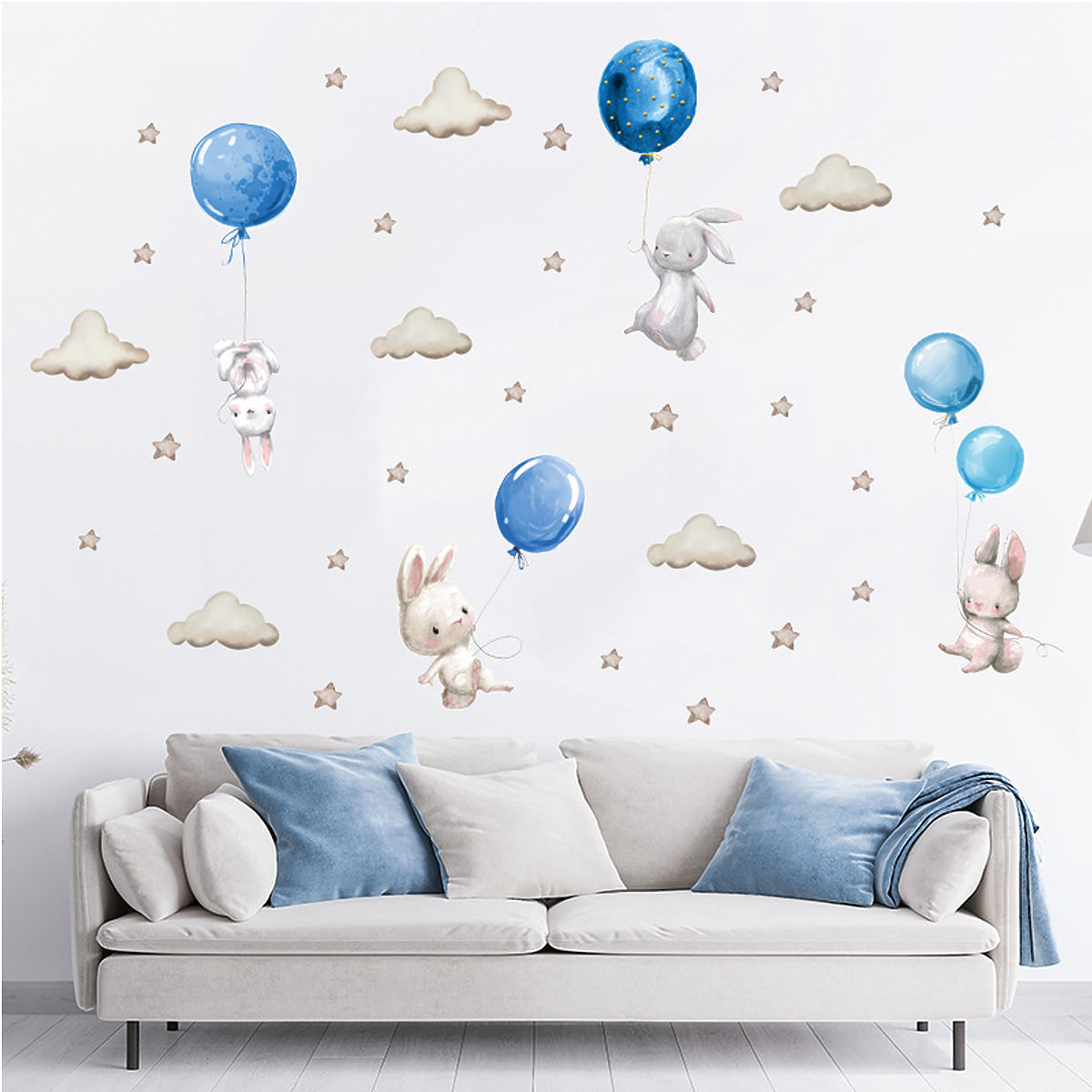 Wall stickers - Rabbit with balloons - banaby.ie
