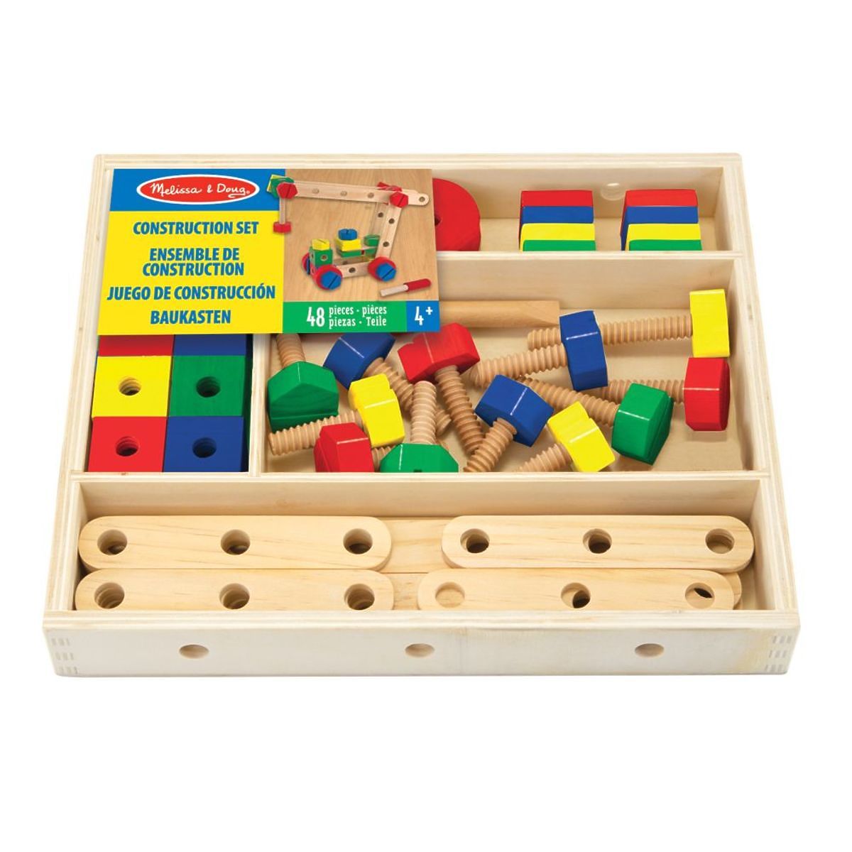 Wooden construction set - 48pcs - banaby.ie